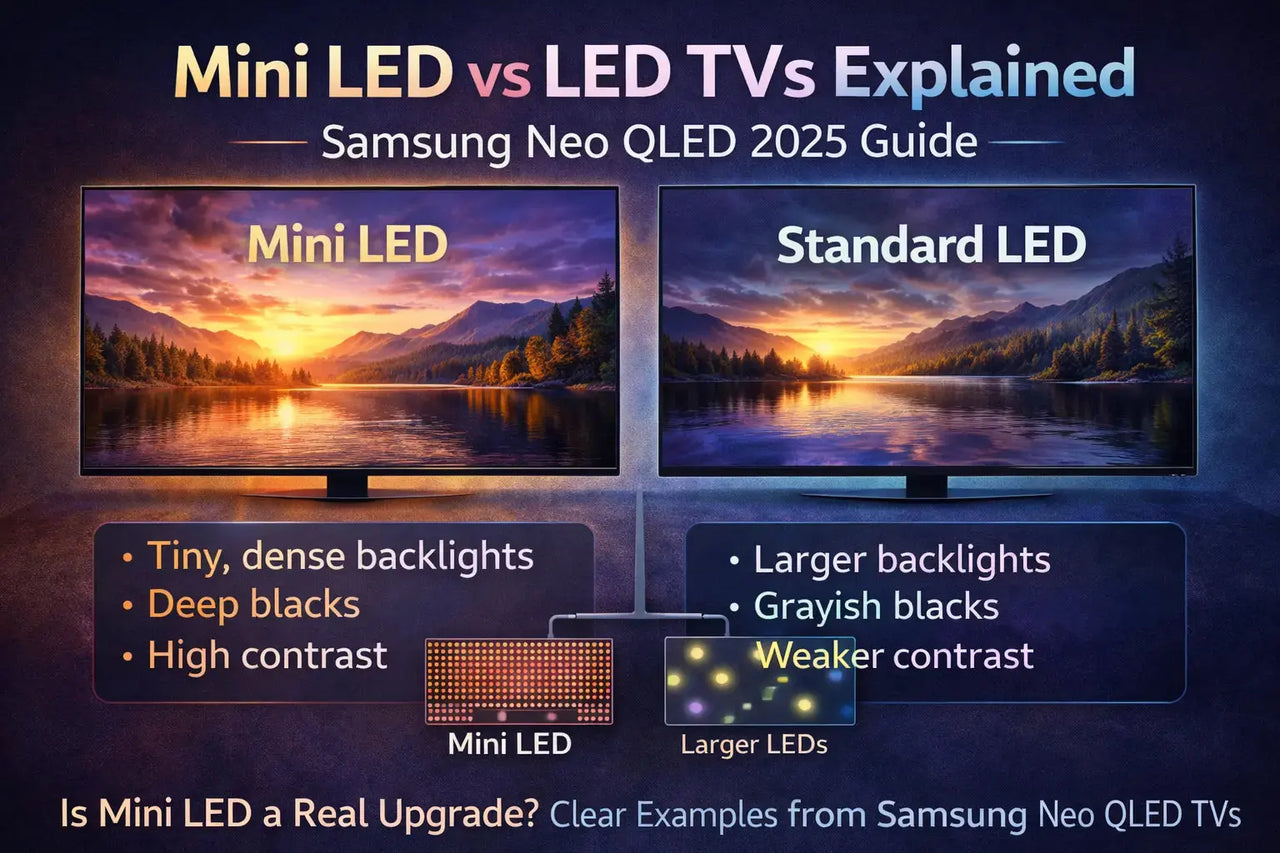 Mini LED vs LED TVs Explained | Samsung Neo QLED 2025 Guide – Elechid